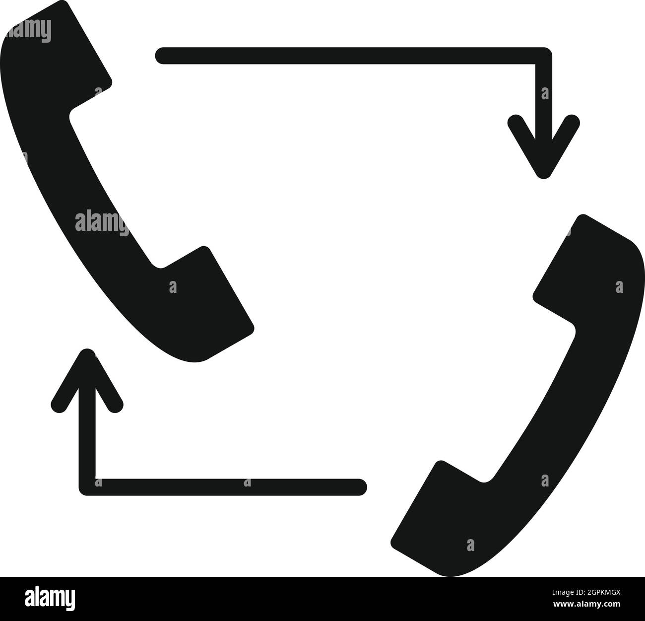 Black image of telephone handset hi-res stock photography and images ...
