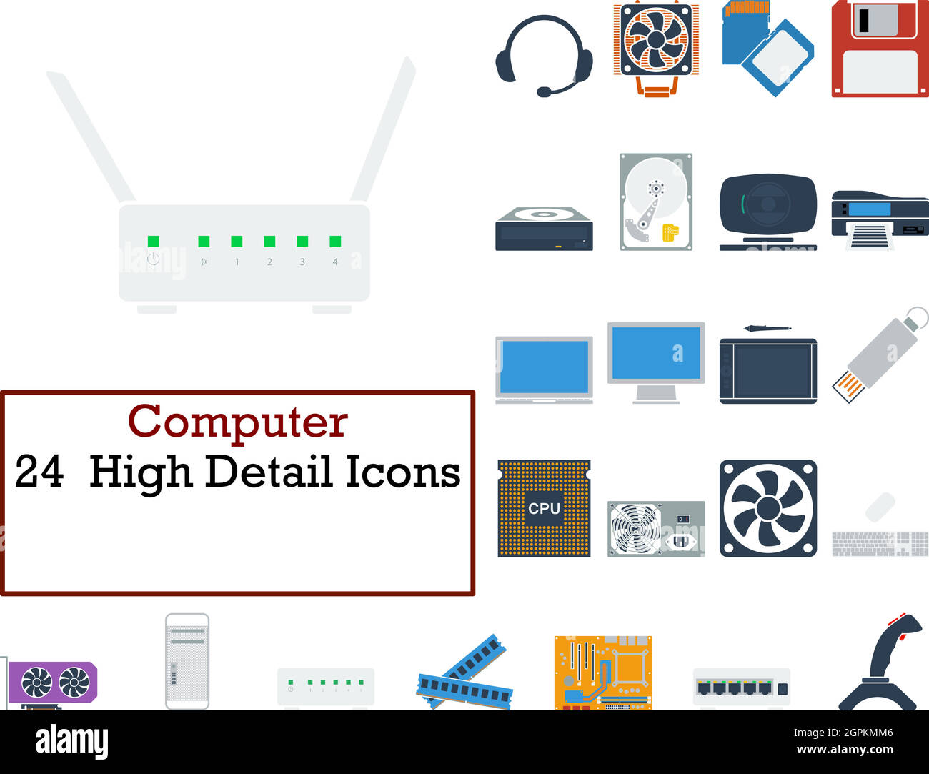 Computer Icon Set Stock Vector Image & Art - Alamy