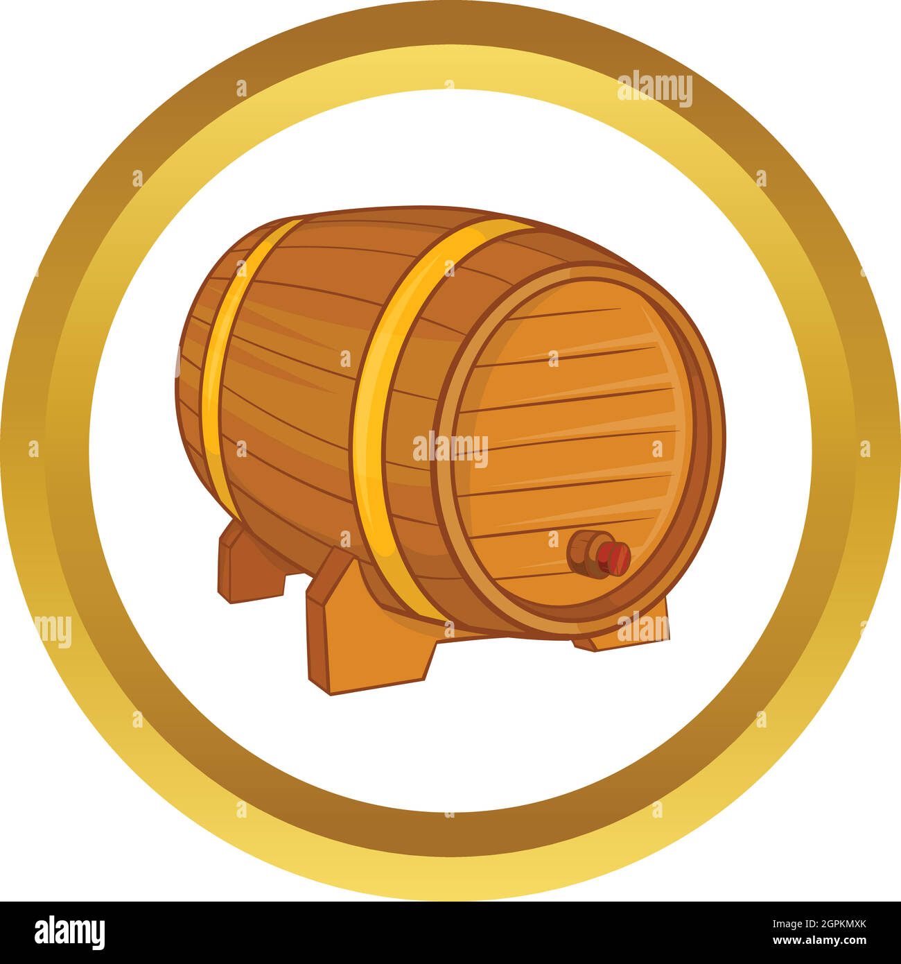 Cartoon wooden barrel Stock Vector Images - Alamy