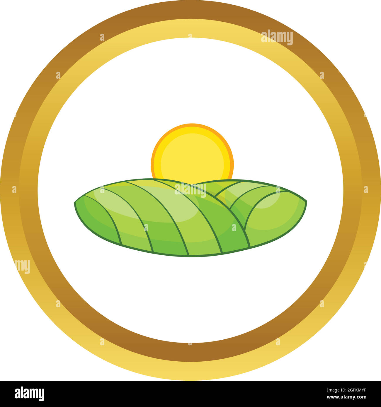 Green and sun vector icon Stock Vector Image & Art - Alamy
