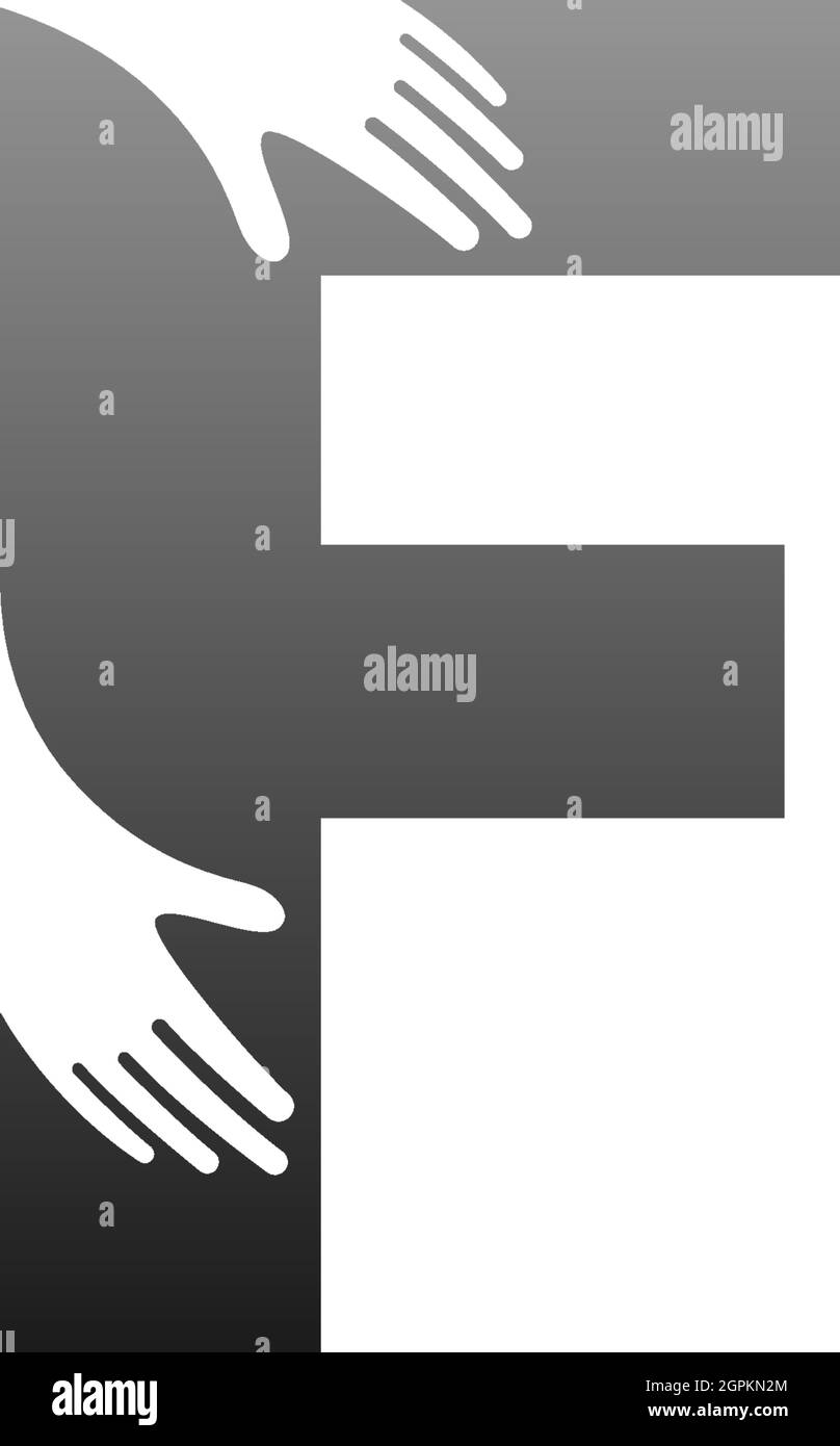 Letter f logo set Black and White Stock Photos & Images - Alamy