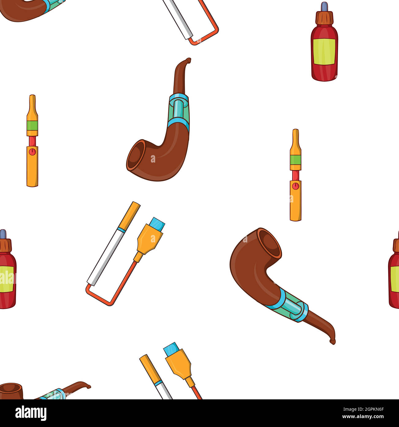 Cigarette pattern, cartoon style Stock Vector Image & Art - Alamy