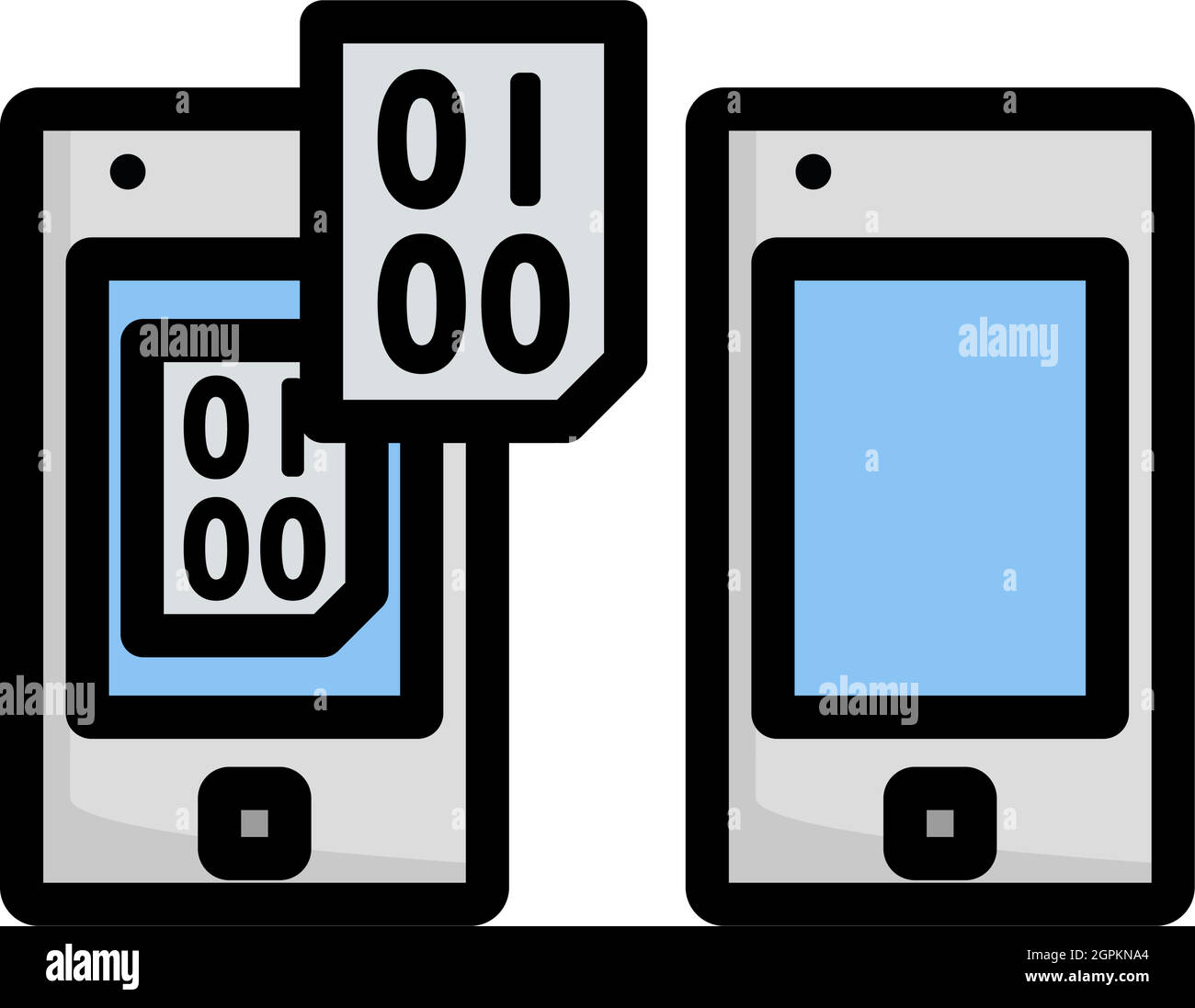 Tablet phone computer data exchange Stock Vector Images - Alamy