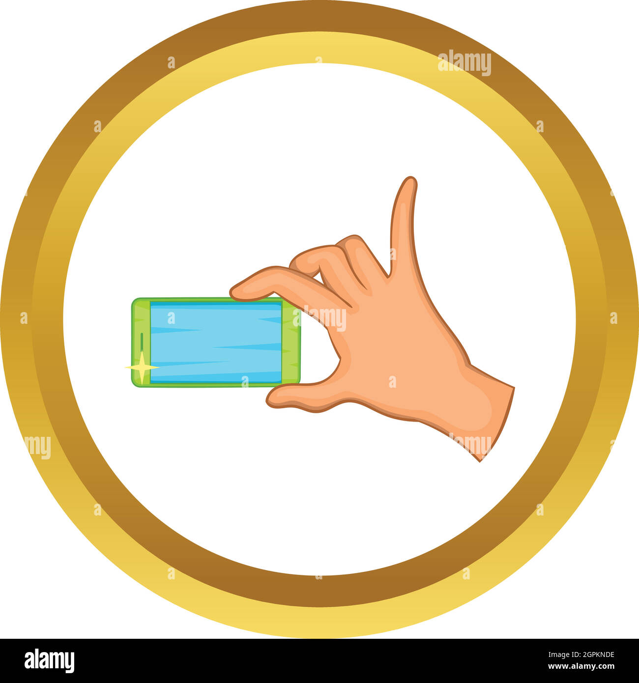 Hand holding mobile phone Stock Vector Images - Alamy