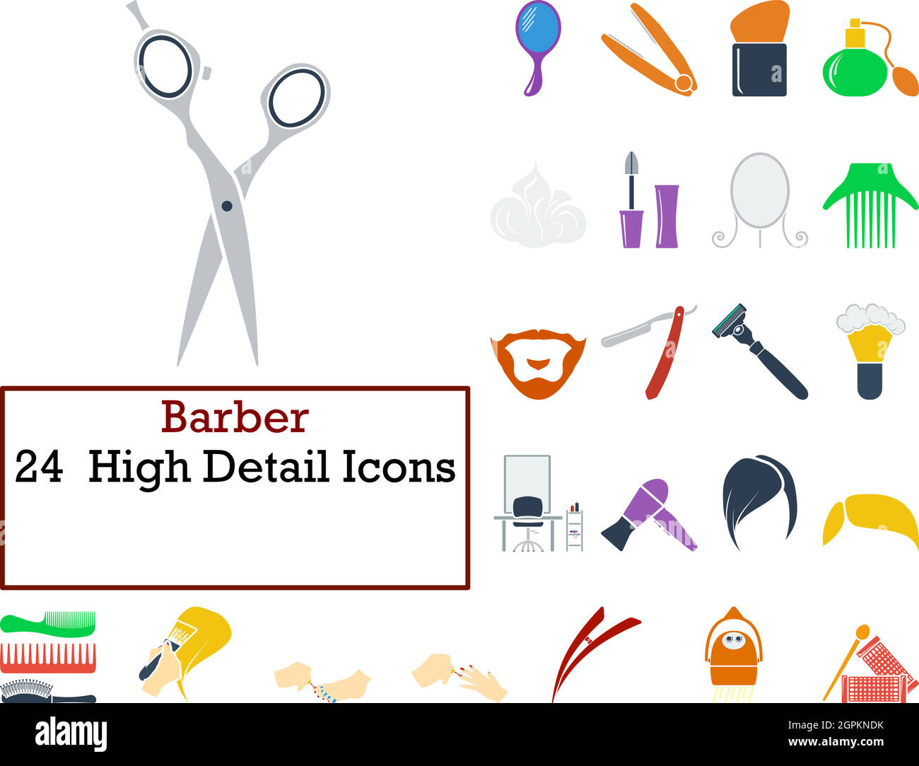 Barber Icon Set Stock Vector Image & Art - Alamy