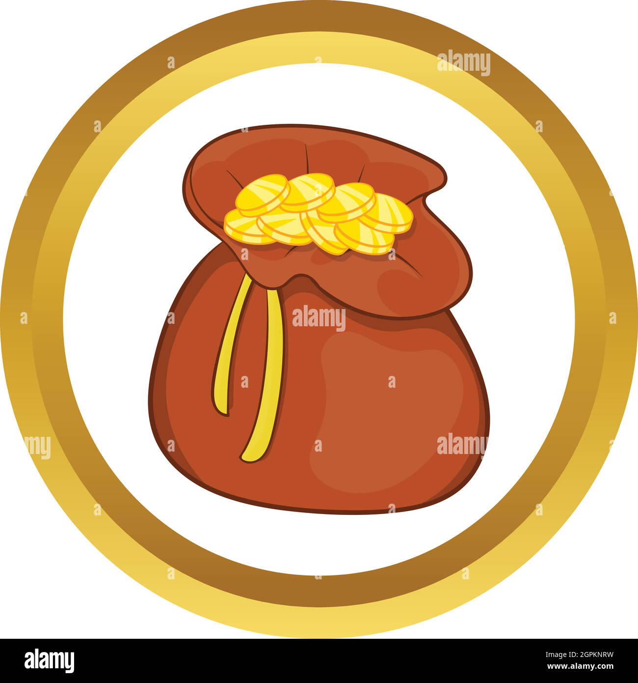 Treasure sack coins Stock Vector Images - Alamy