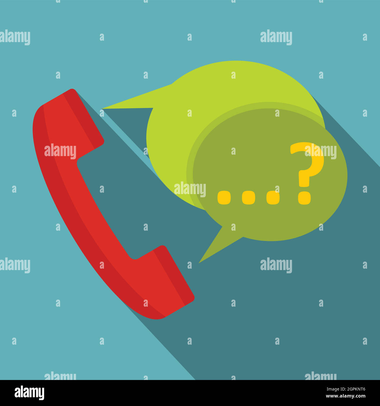 Phone with question mark speech bubble icon Stock Vector Image & Art ...
