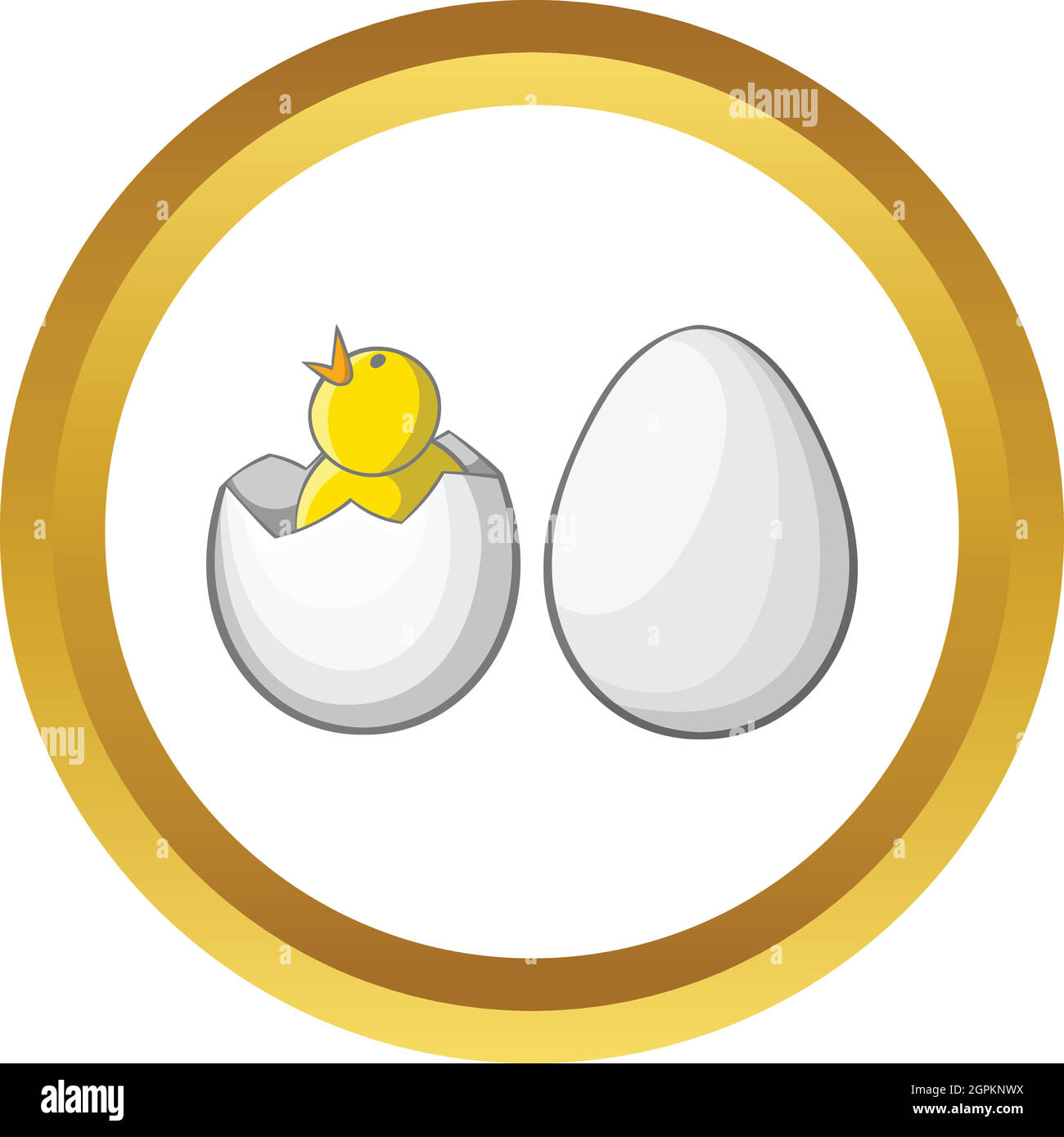Chicken in nest icon Stock Vector Images - Alamy