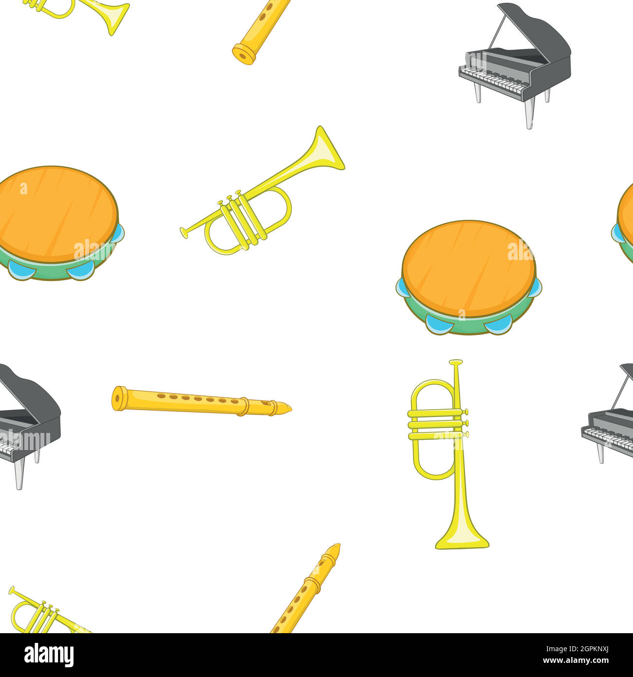 Musical tools pattern, cartoon style Stock Vector Image & Art - Alamy