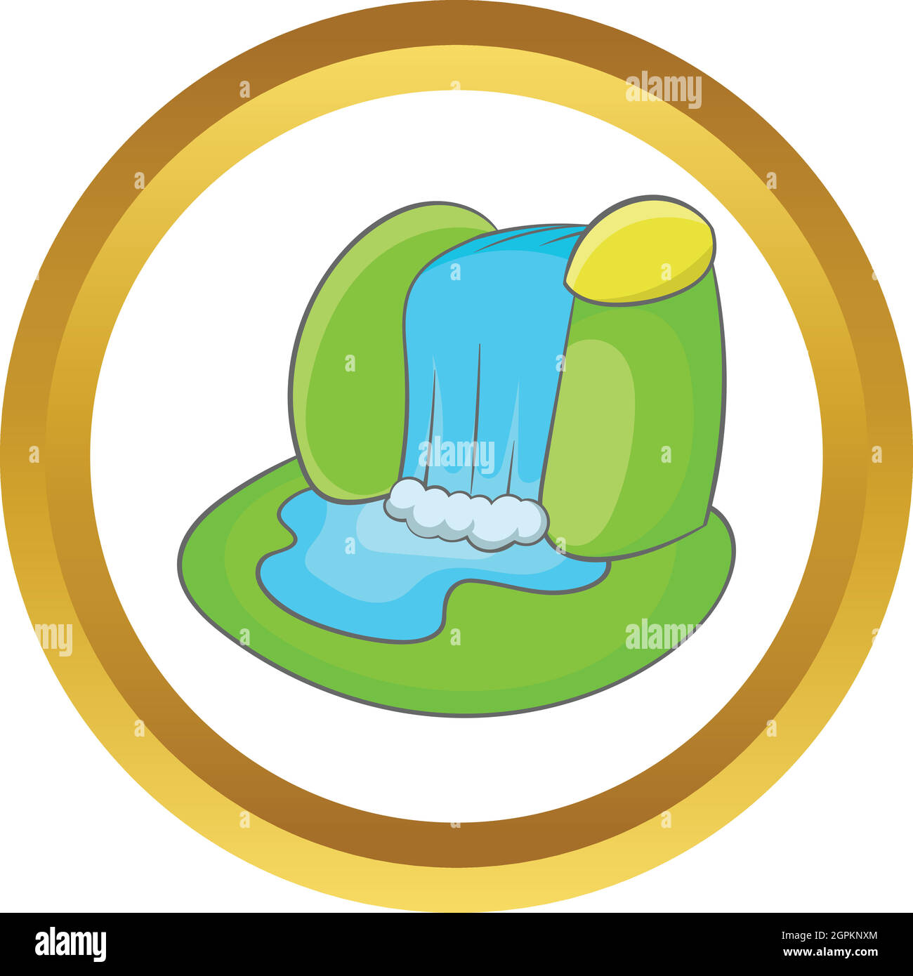 Mountain water cascade Stock Vector Images - Alamy