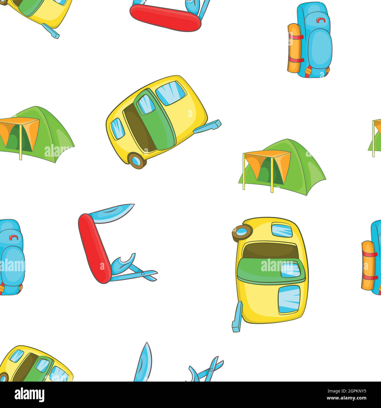Encampment pattern, cartoon style Stock Vector Image & Art - Alamy