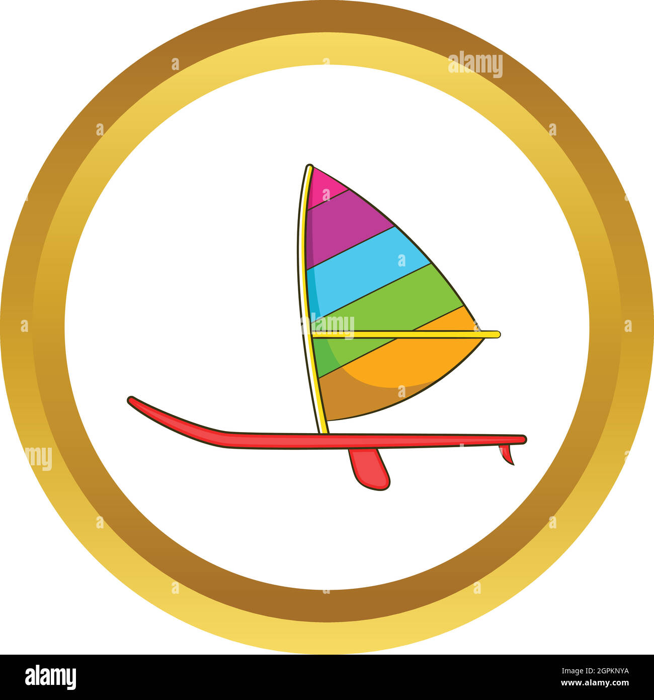 Sport boat with a sail vector icon Stock Vector Image & Art - Alamy