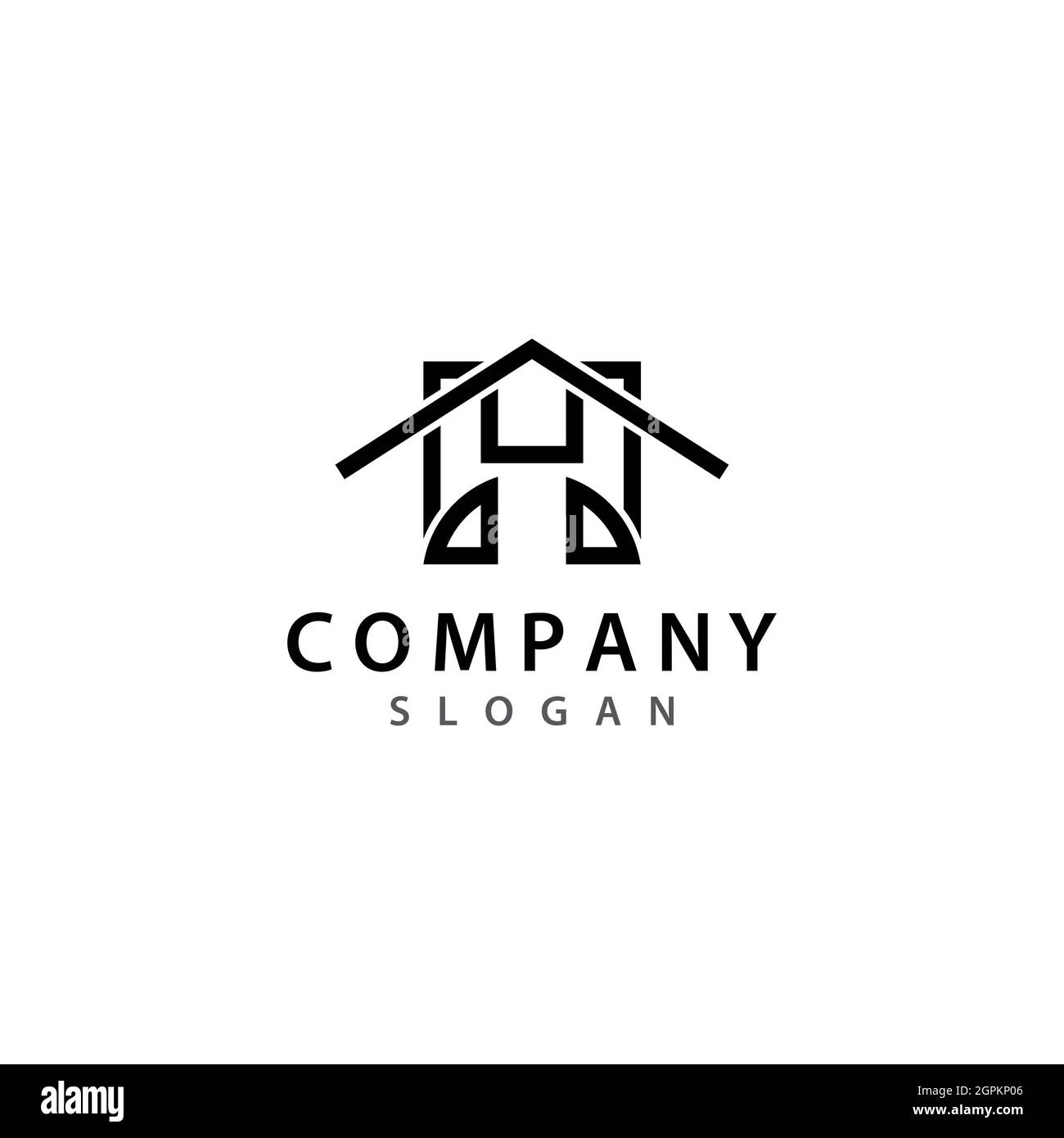 Real estate home logo Black and White Stock Photos & Images - Alamy