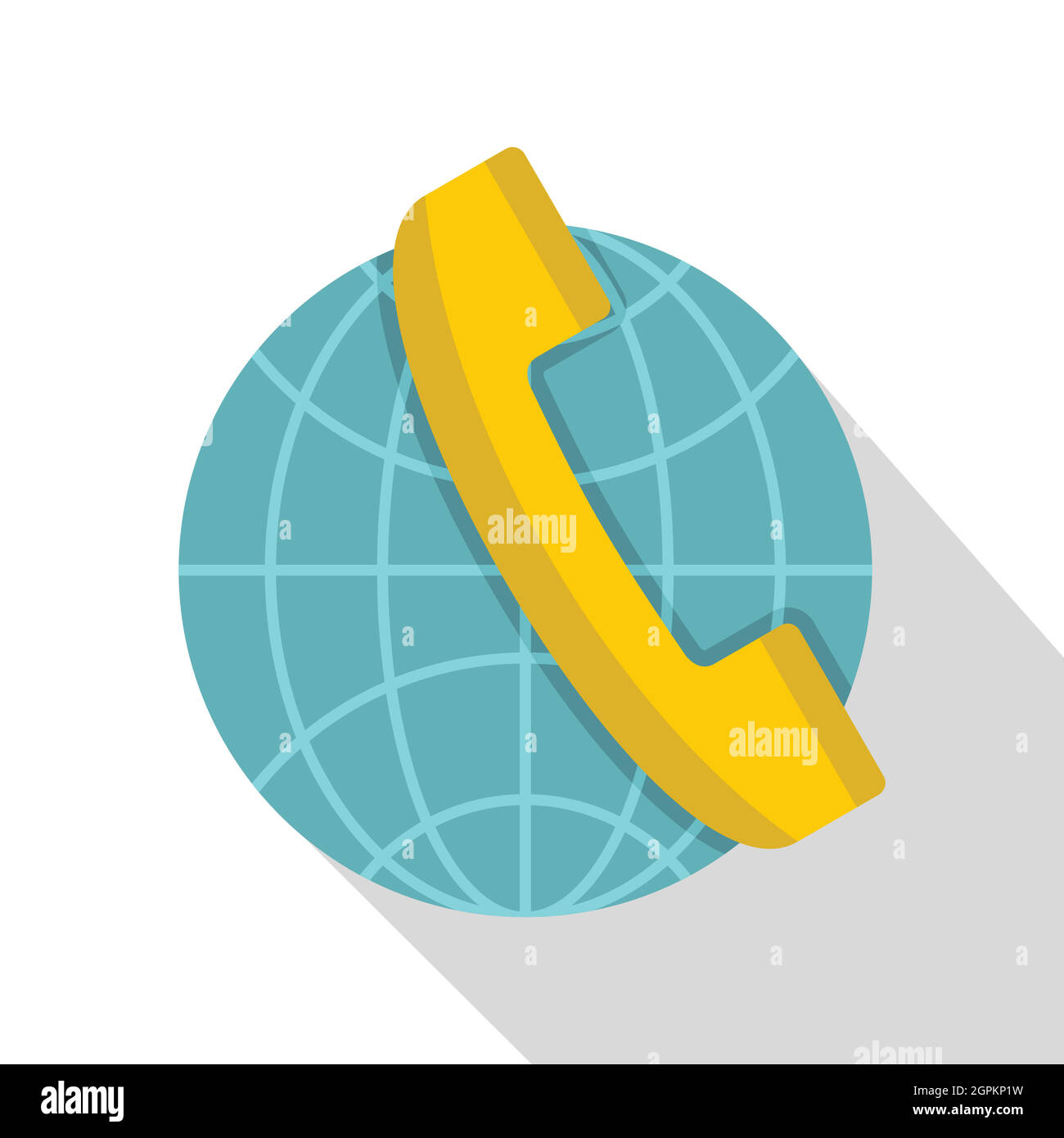 Global communication icon, flat style Stock Vector Image & Art - Alamy