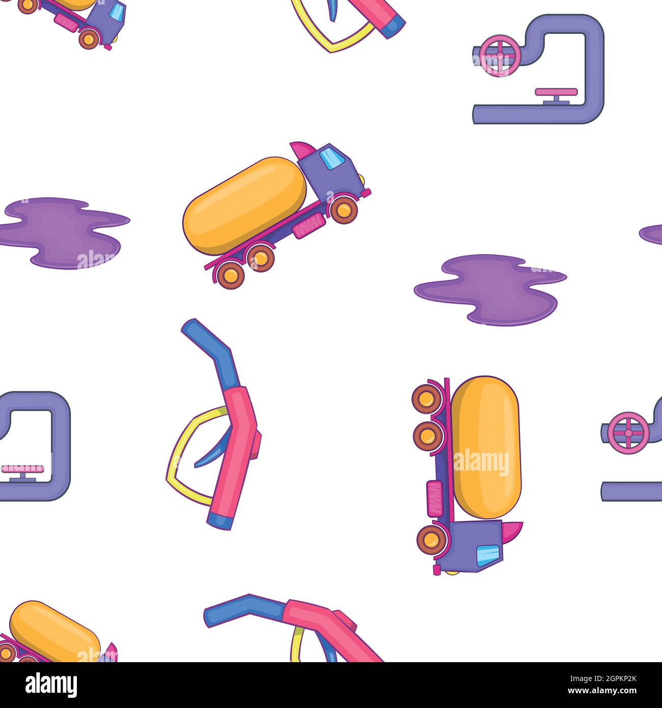 Oil industry pattern, cartoon style Stock Vector Image & Art - Alamy