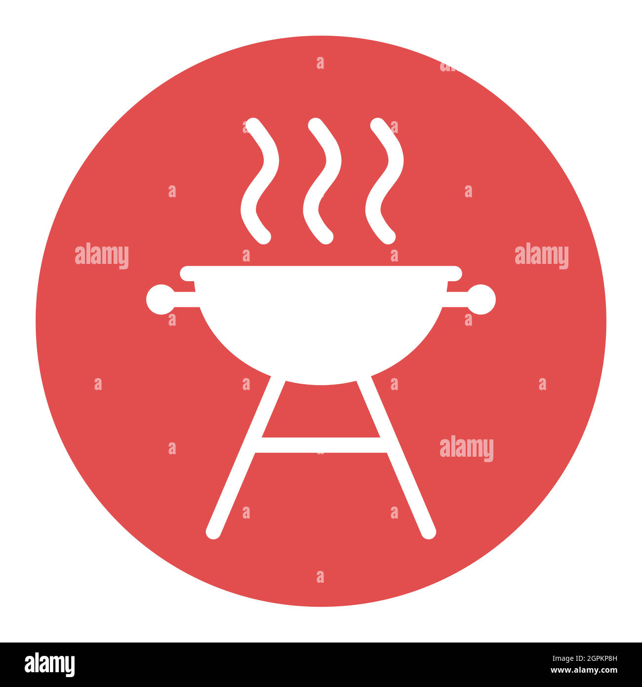 Grill BBQ cookout vector white glyph icon Stock Vector Image & Art - Alamy