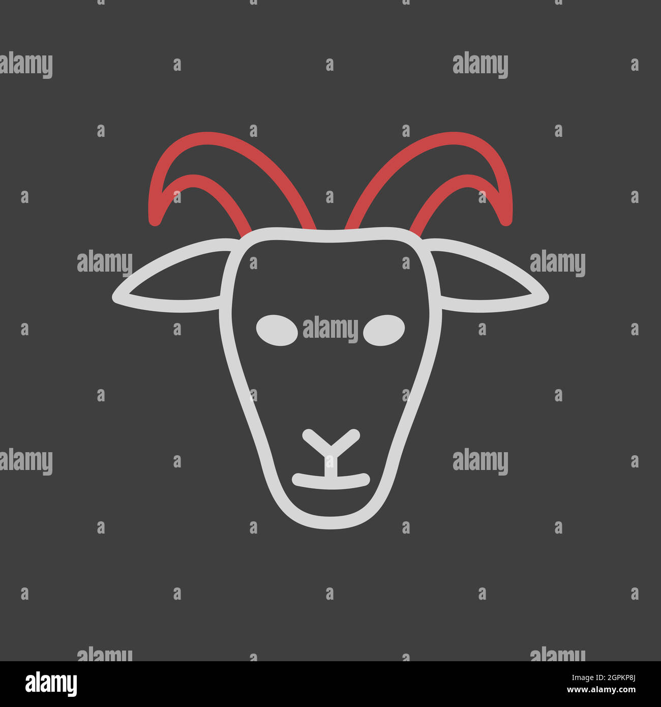 Goat symbol Stock Vector Images - Alamy