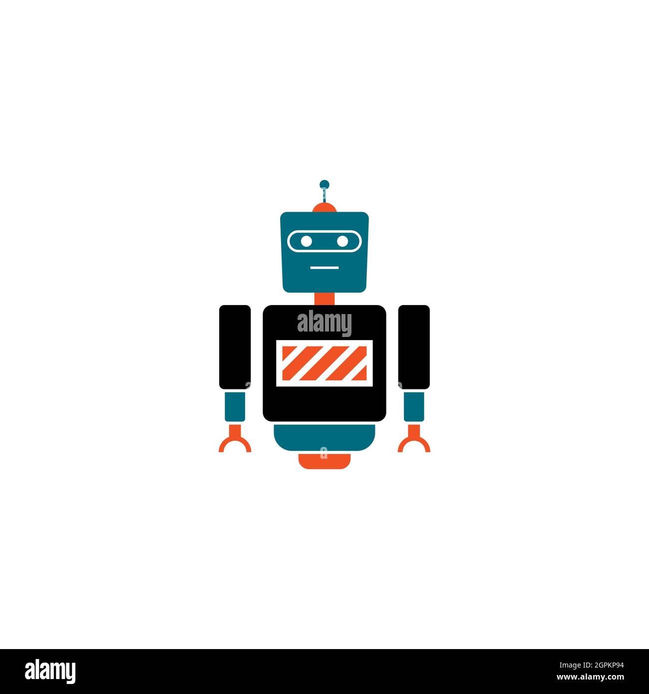 Robot technology logo template icon design Stock Photo - Alamy