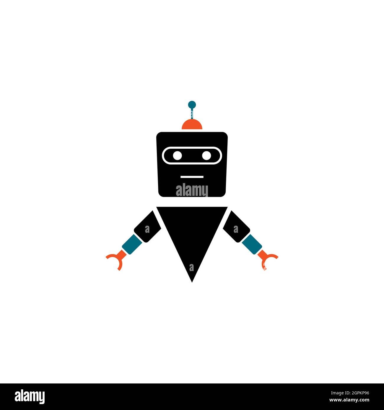 Robot technology logo template icon design Stock Photo - Alamy