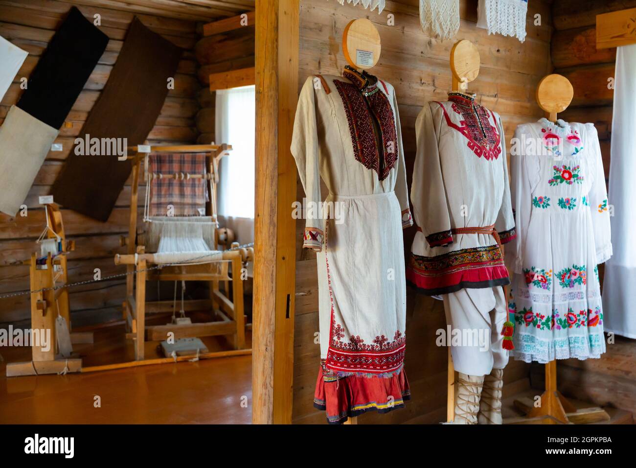 National Mari dresses exhibited in clothing pavilion of Ethnographic ...