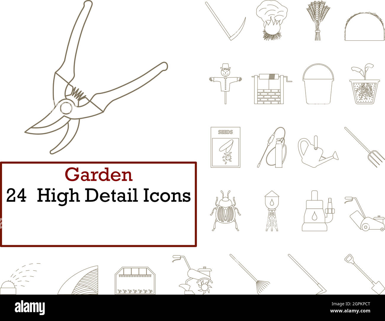 Garden Icon Set Stock Vector Image & Art - Alamy