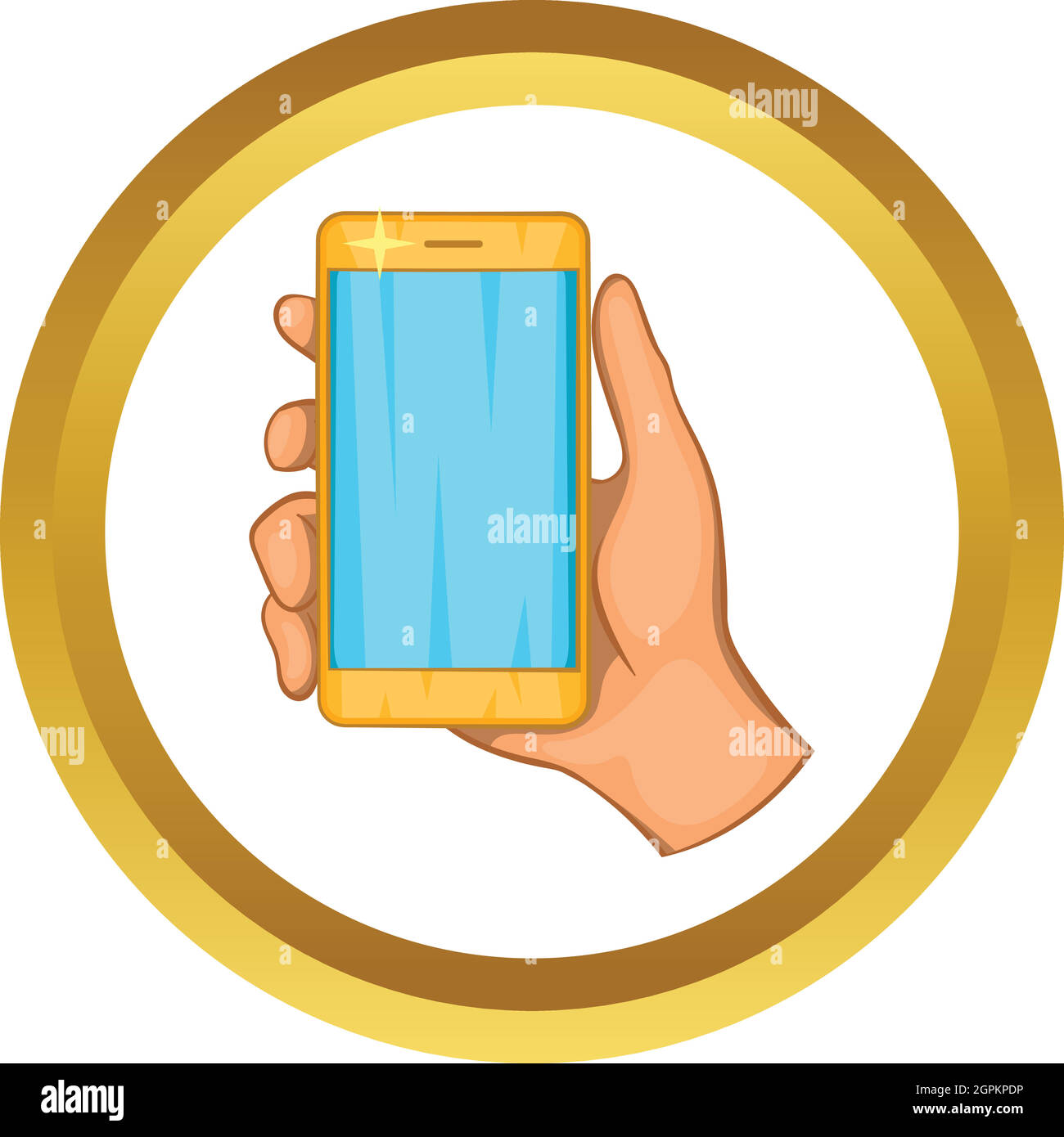 Isolated phone screen in Stock Vector Images - Alamy