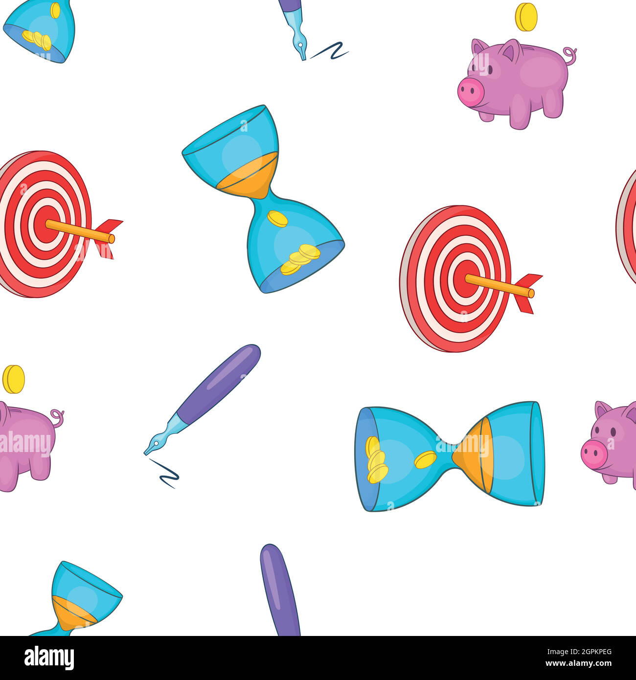 Banking elements pattern, cartoon style Stock Vector Image & Art - Alamy