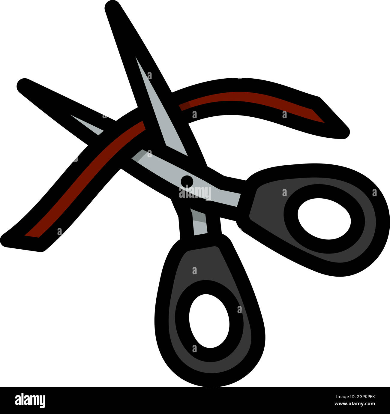 Ceremony ribbon cut icon Stock Vector Images - Alamy