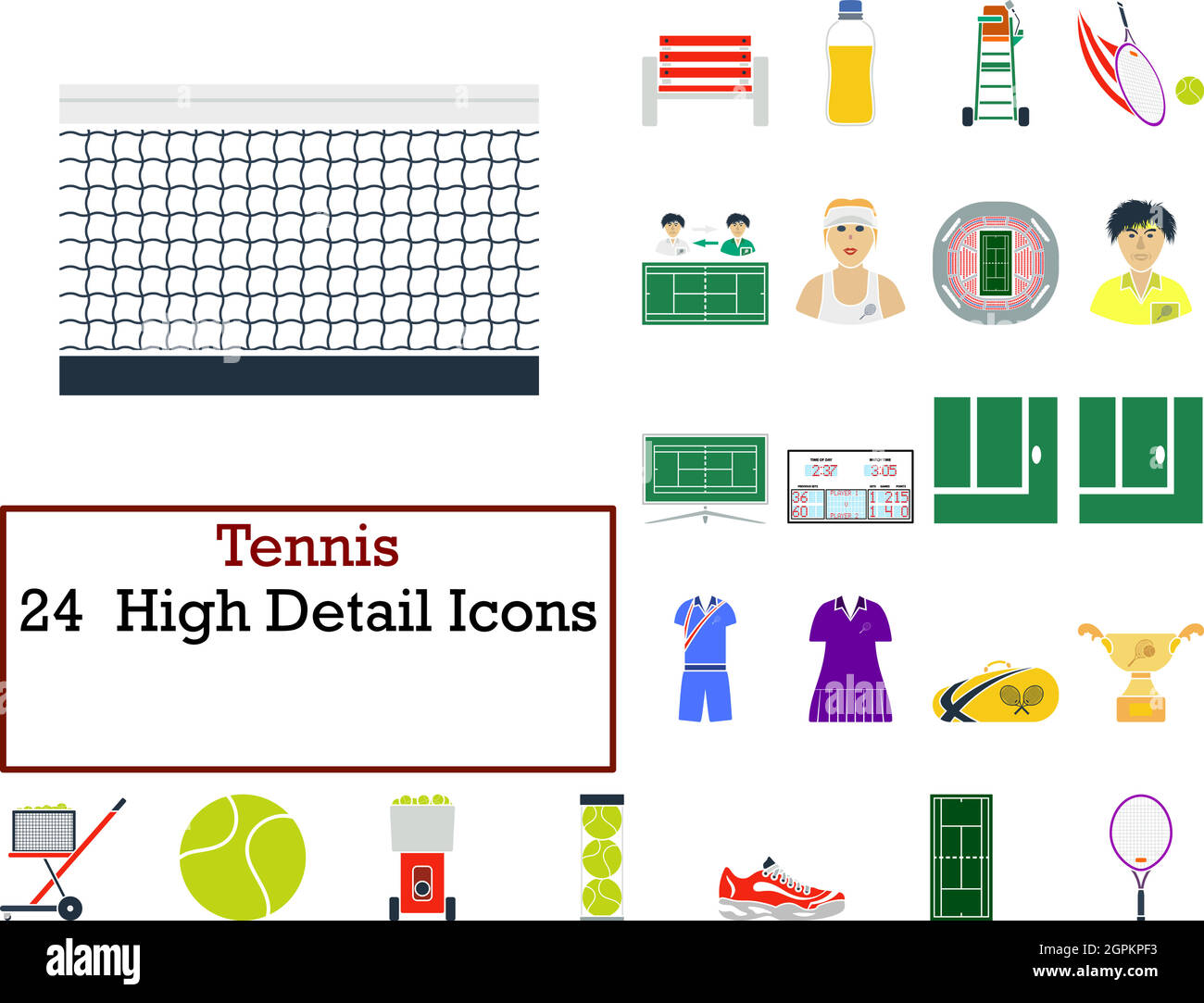 Tennis Icon Set Stock Vector Image & Art - Alamy