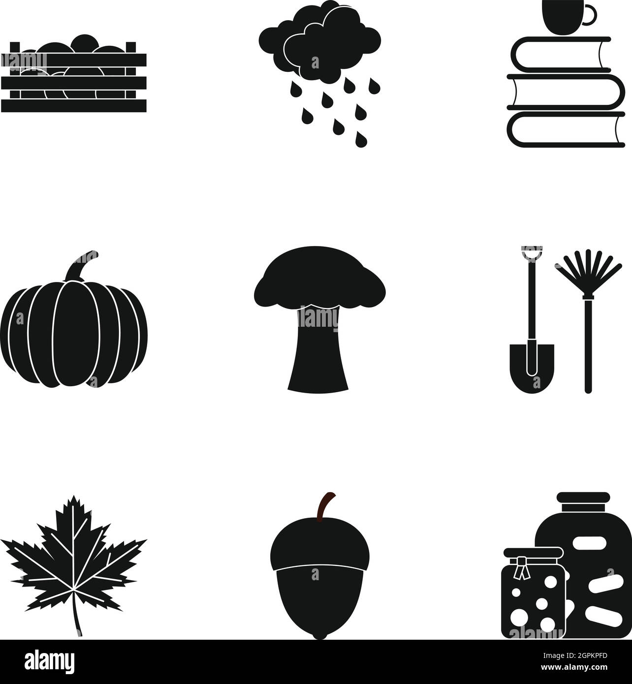 Autumn coming icons set, simple style Stock Vector Image & Art - Alamy