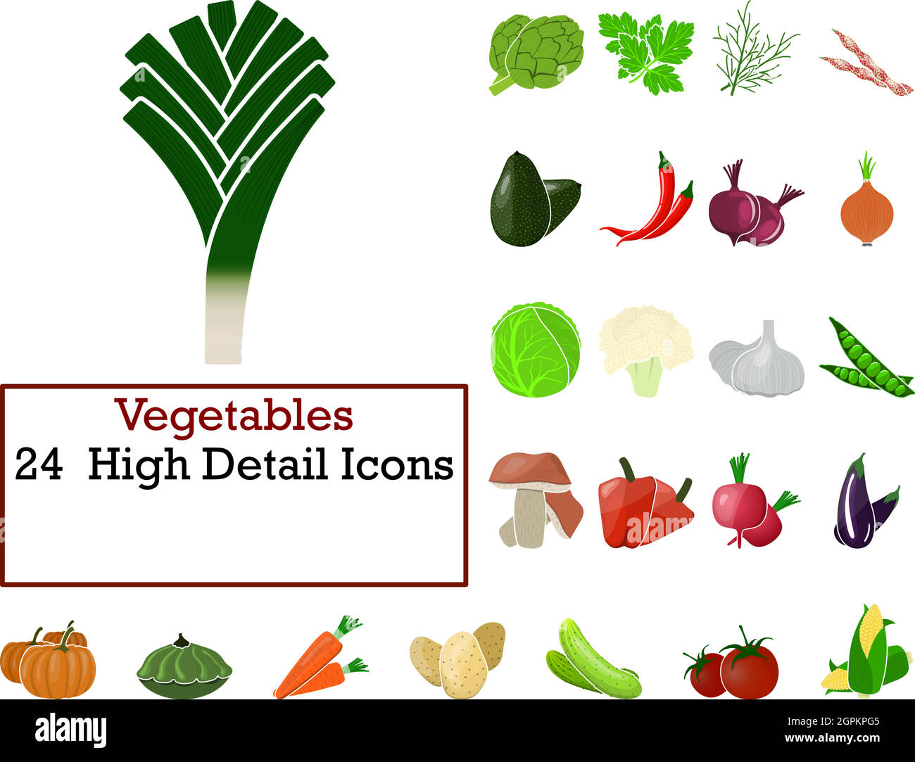 Vegetables Icon Set Stock Vector Image & Art - Alamy