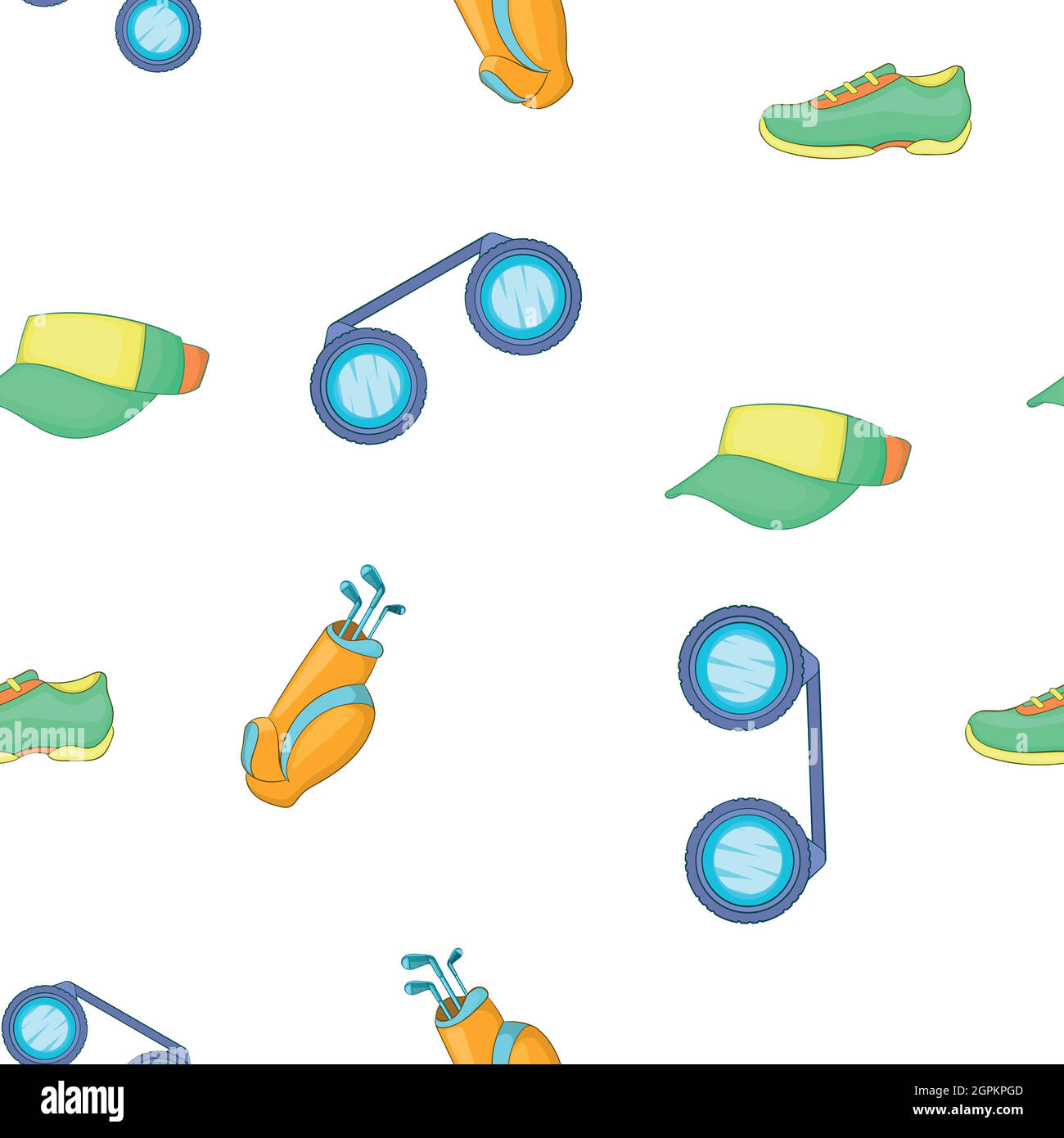 Golf sport pattern, cartoon style Stock Vector Image & Art - Alamy
