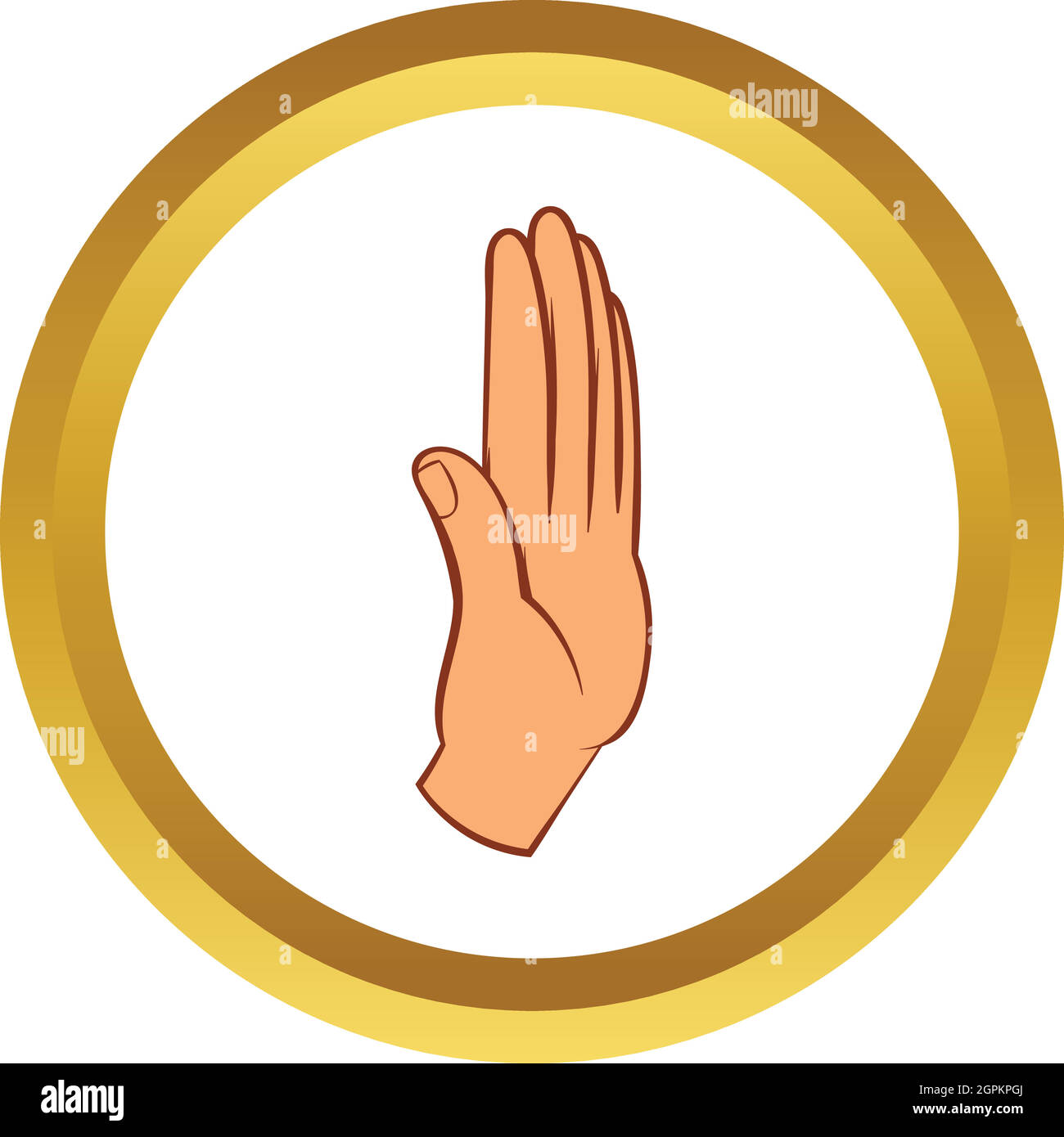 Stop hand signal Stock Vector Images - Alamy