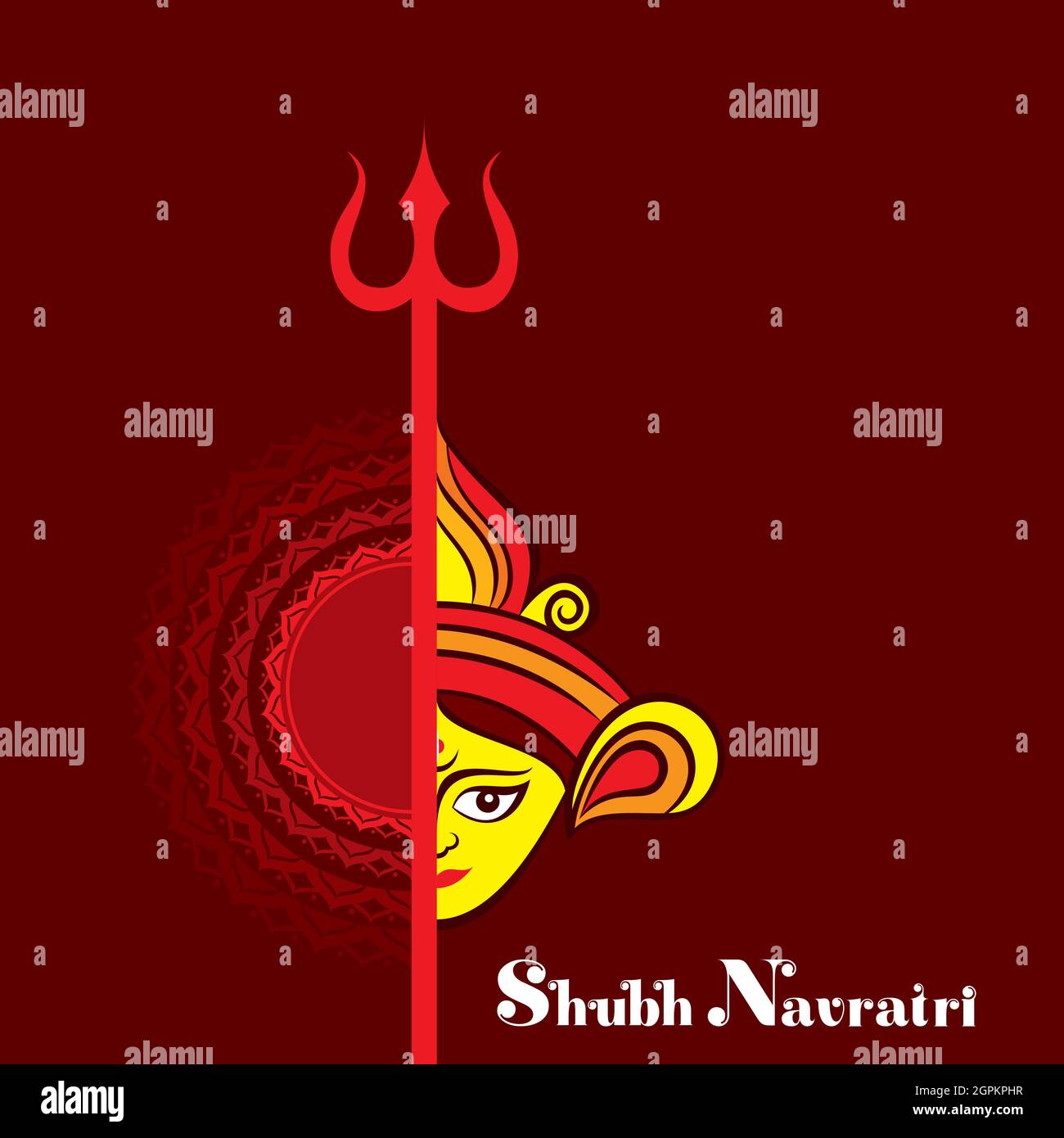 Vector Illustration for creative poster design for Shubh Navratri Stock ...