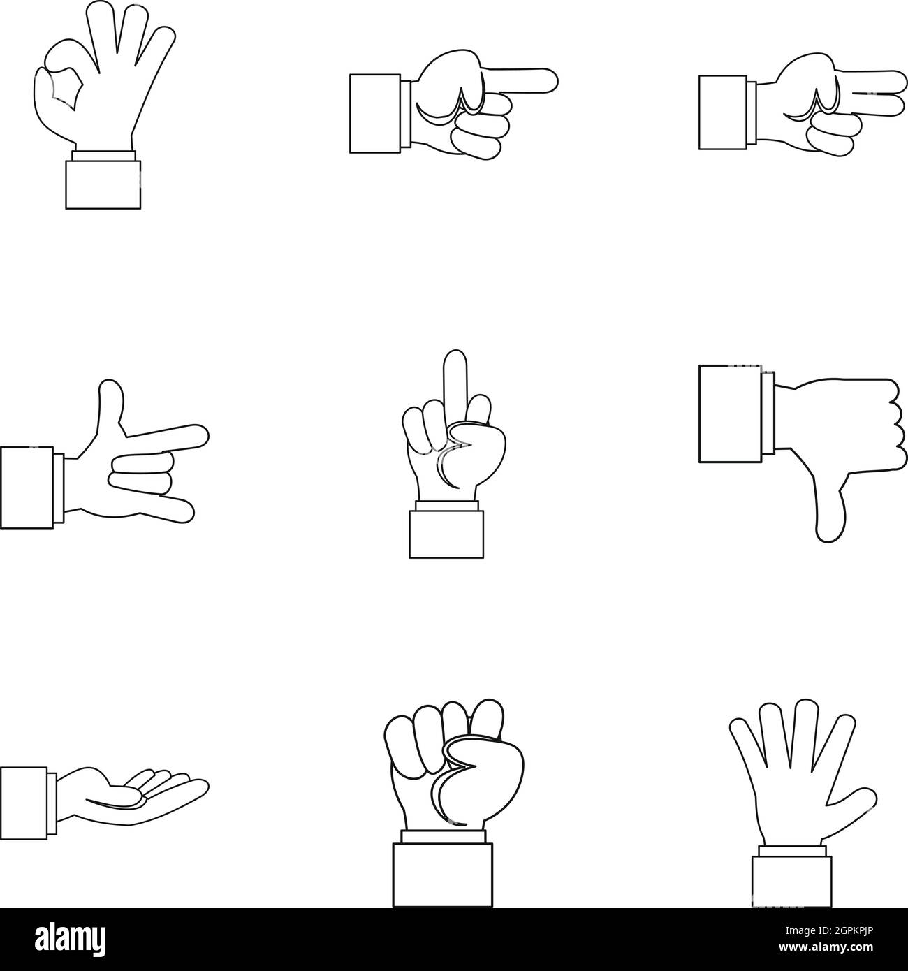 Direction control line icons Stock Vector Images - Alamy