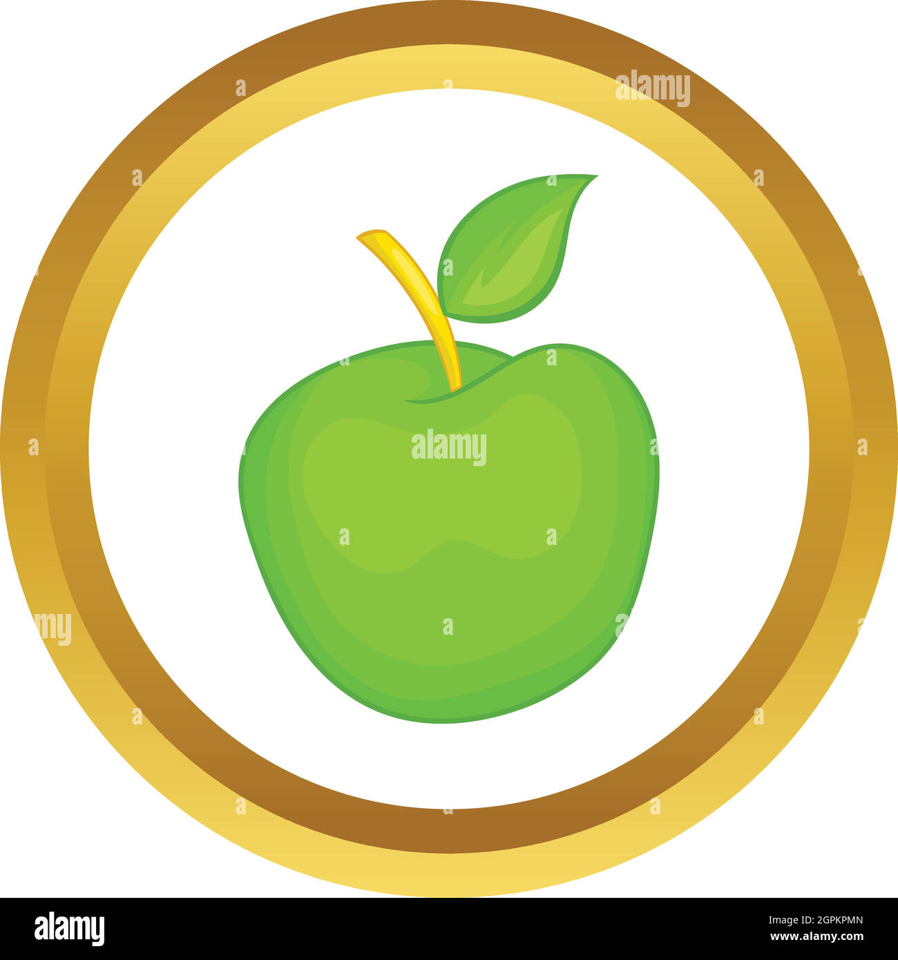 Green apple vector icon Stock Vector Image & Art - Alamy