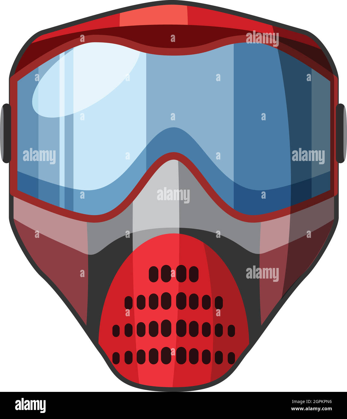 Red mask for paintball icon, cartoon style Stock Vector Image & Art - Alamy