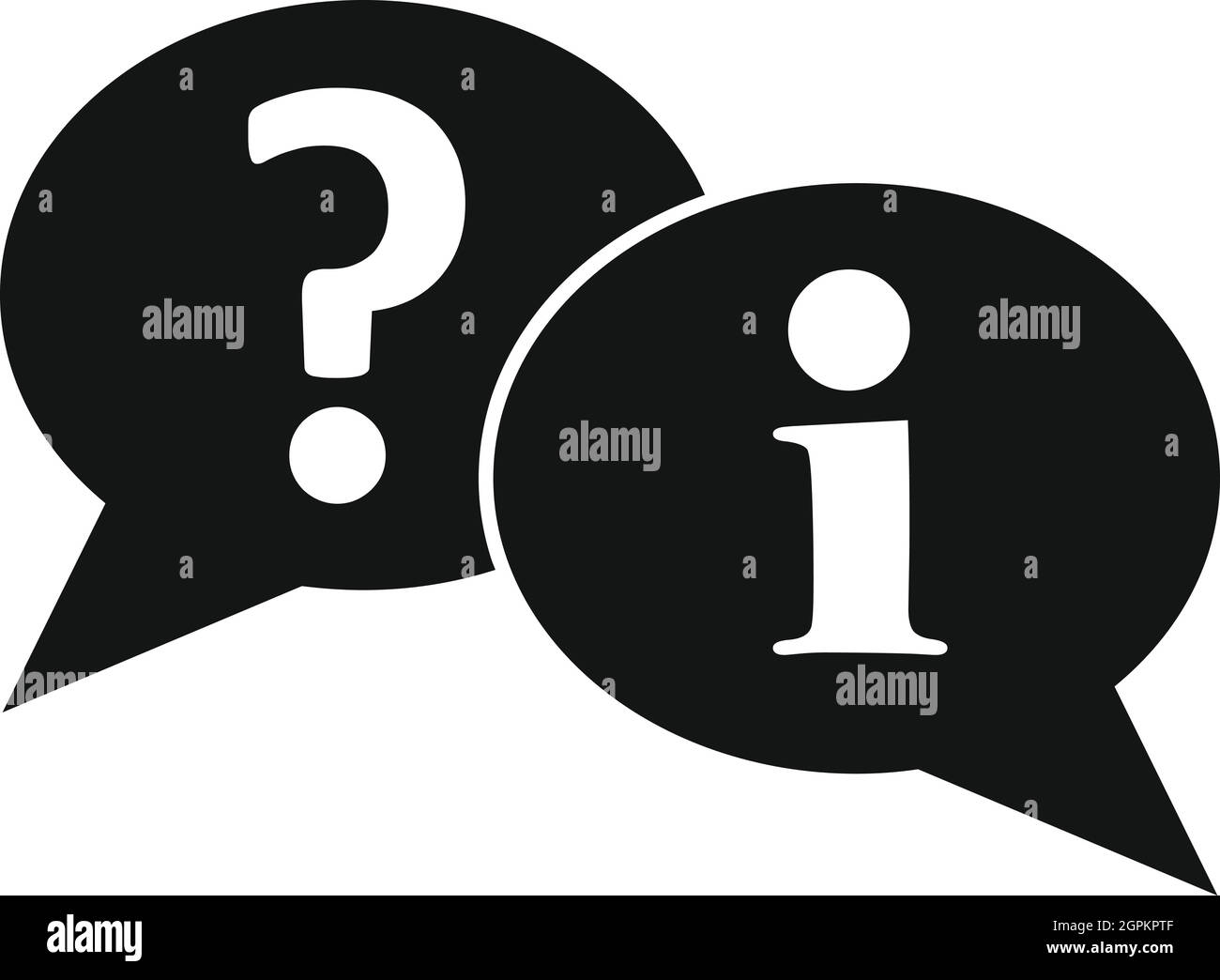 Question and exclamation speech bubbles icon Stock Vector Image & Art ...