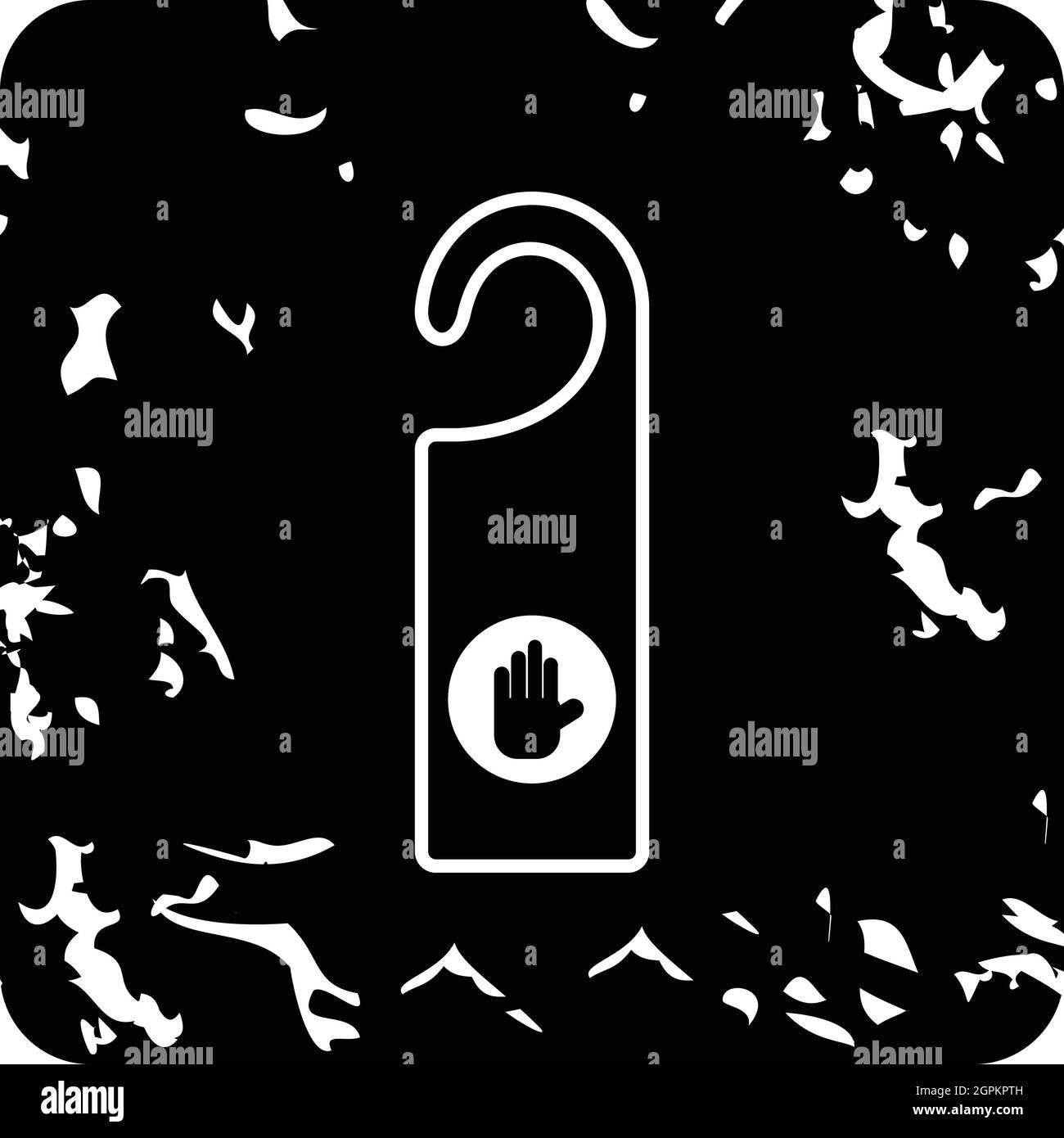 Do not disturb sign icon, grunge style Stock Vector Image & Art - Alamy