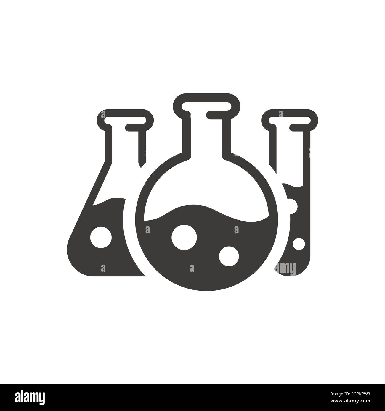 Test tubes black vector icon Stock Vector Image & Art - Alamy