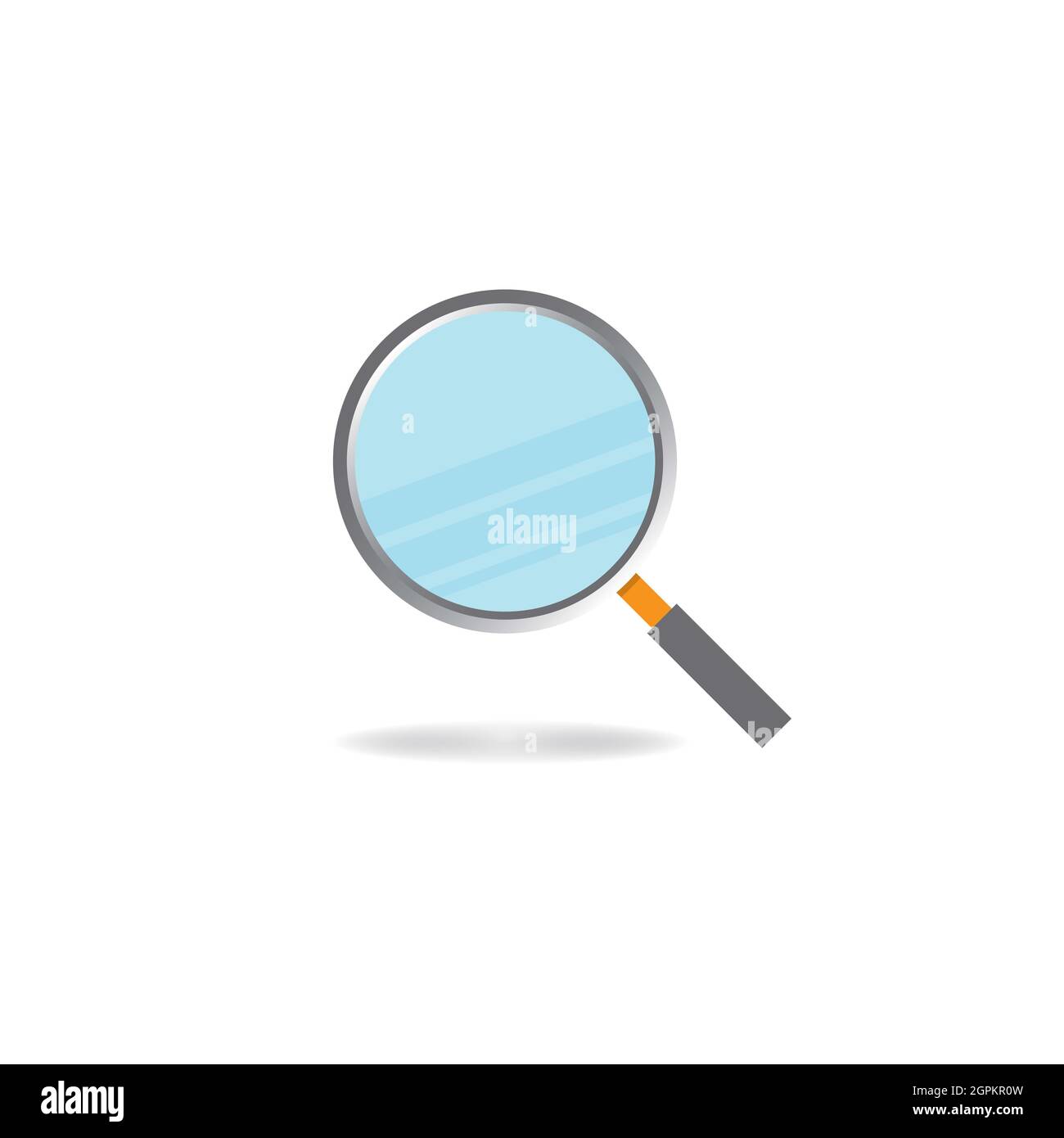 magnifying glass logo vector icon design Stock Photo - Alamy