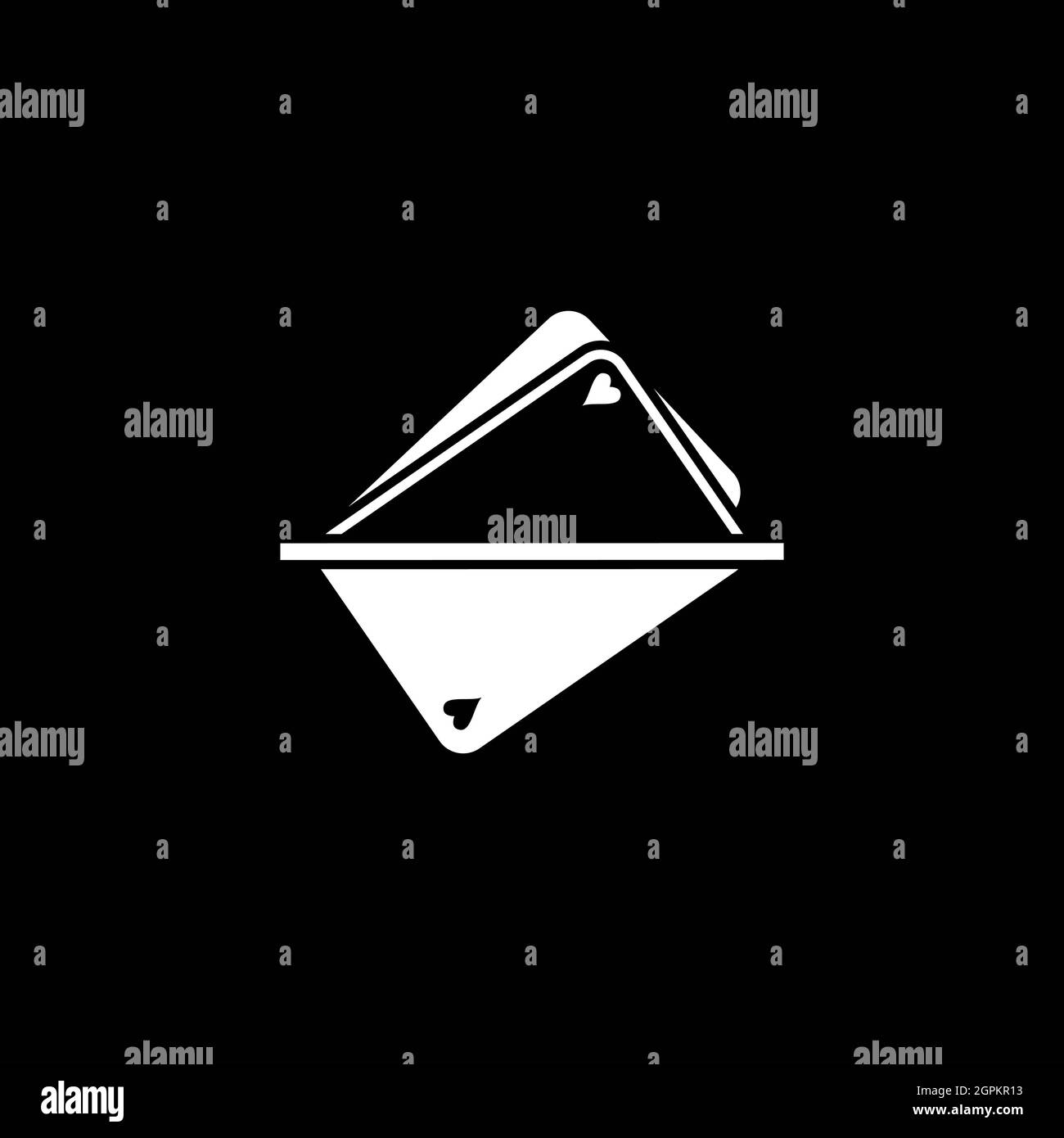 Playing cards logo template vector icon design Stock Photo - Alamy