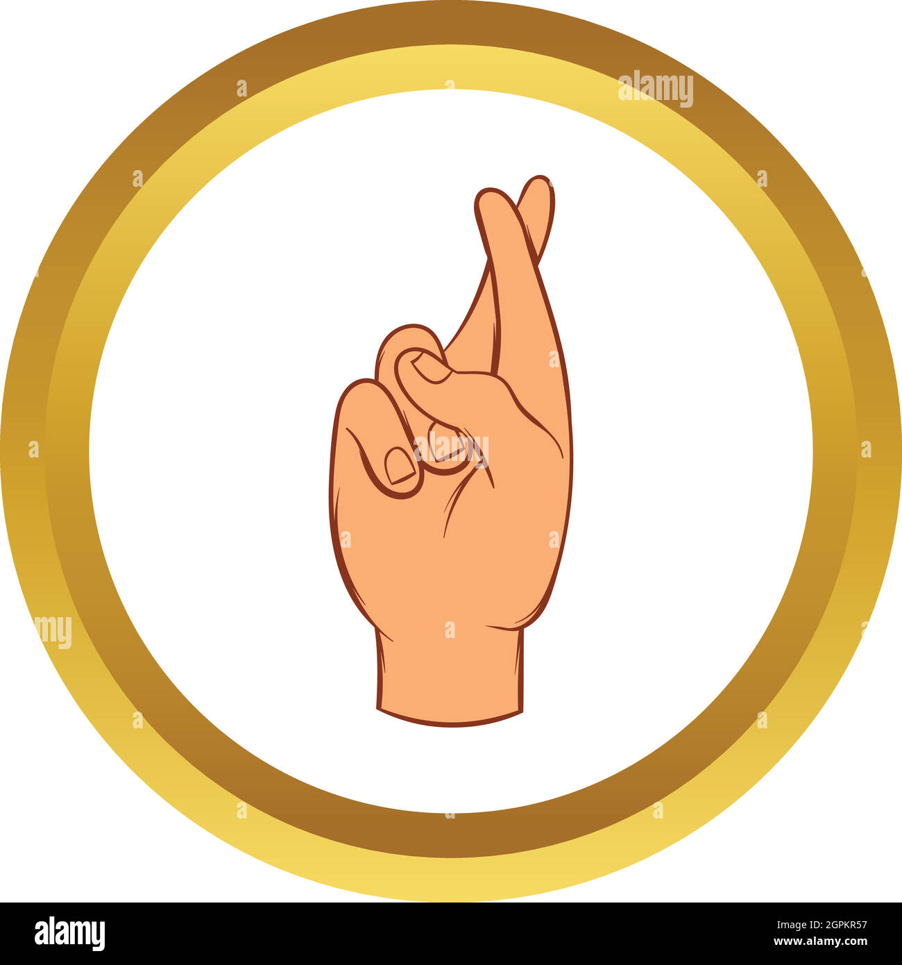 Fingers crossed vector icon, cartoon style Stock Vector Image & Art - Alamy