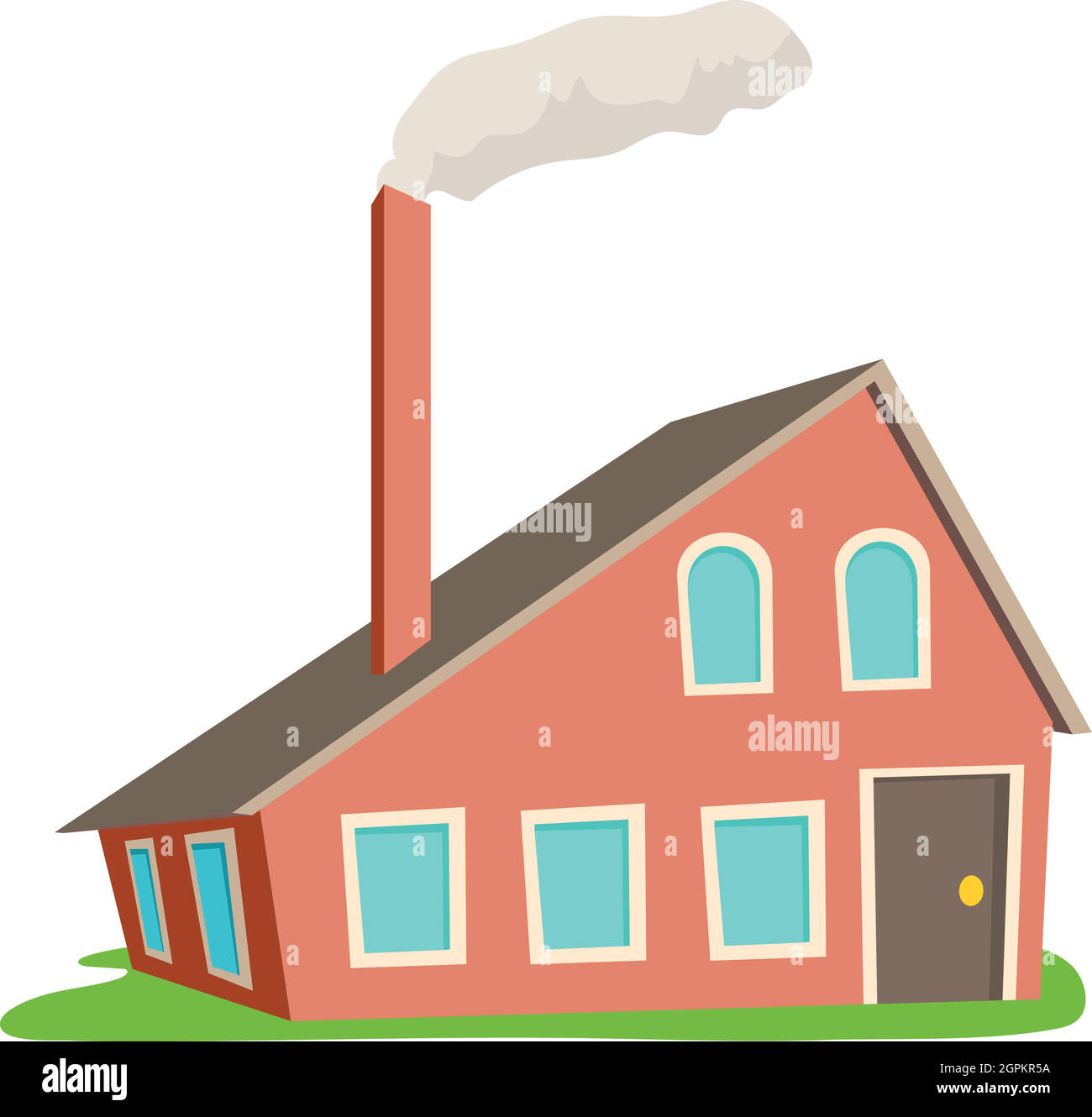 House with chimney icon, cartoon style Stock Vector Image & Art - Alamy