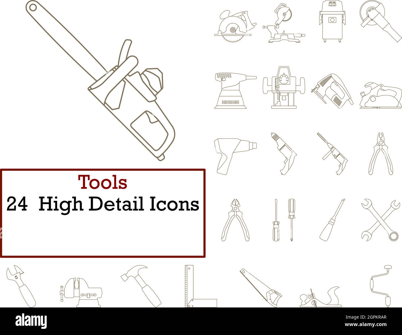 Tools Icon Set Stock Vector Image & Art - Alamy