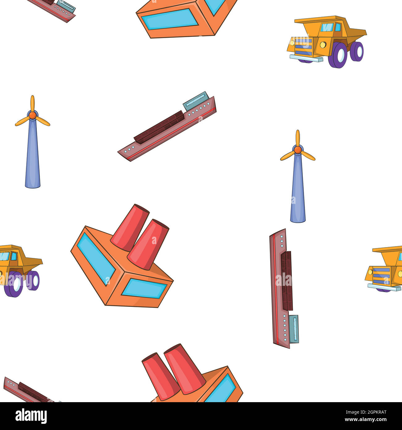 Energy industry pattern, cartoon style Stock Vector Image & Art - Alamy