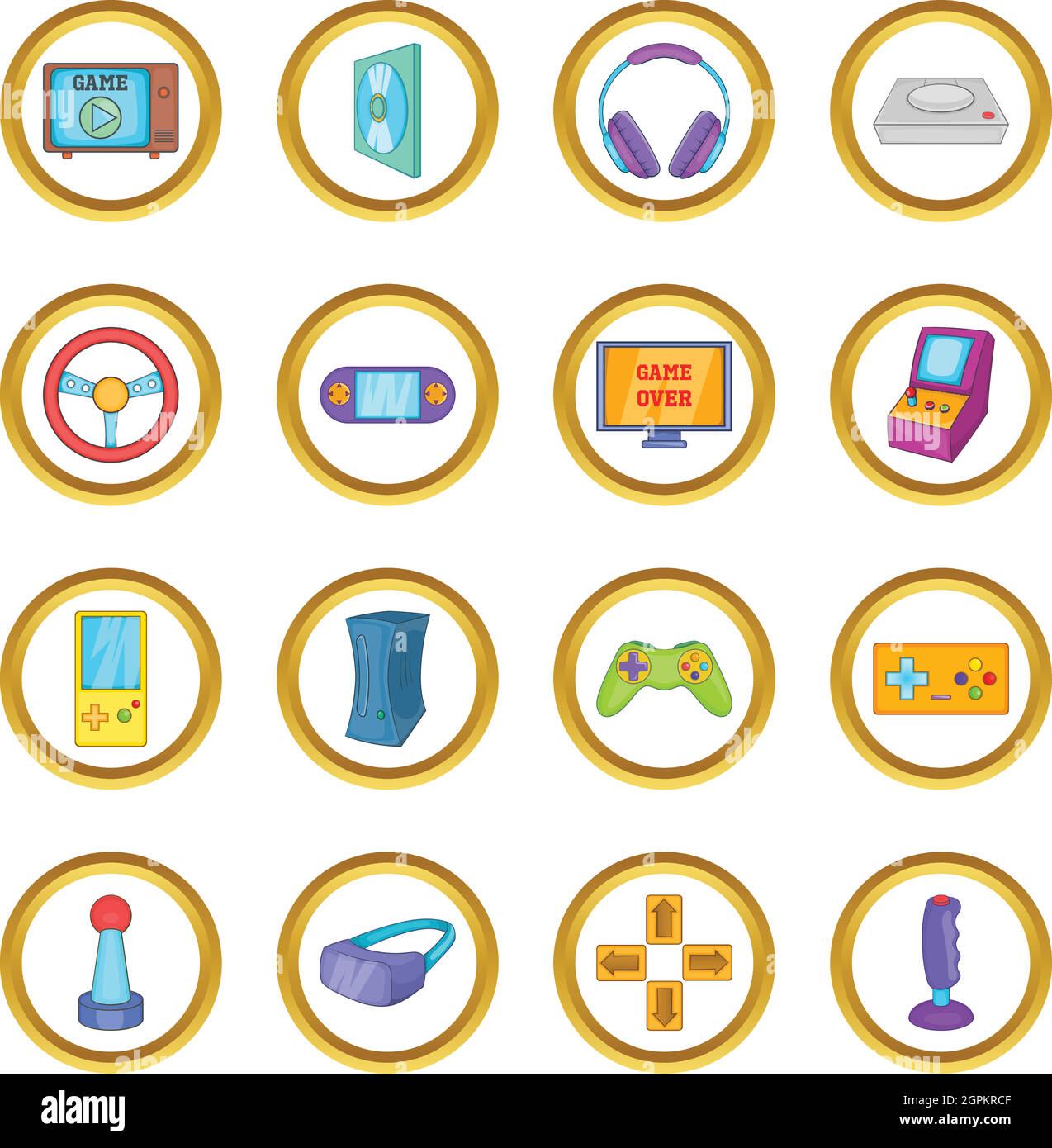 Video game vector set, cartoon style Stock Vector Image & Art - Alamy