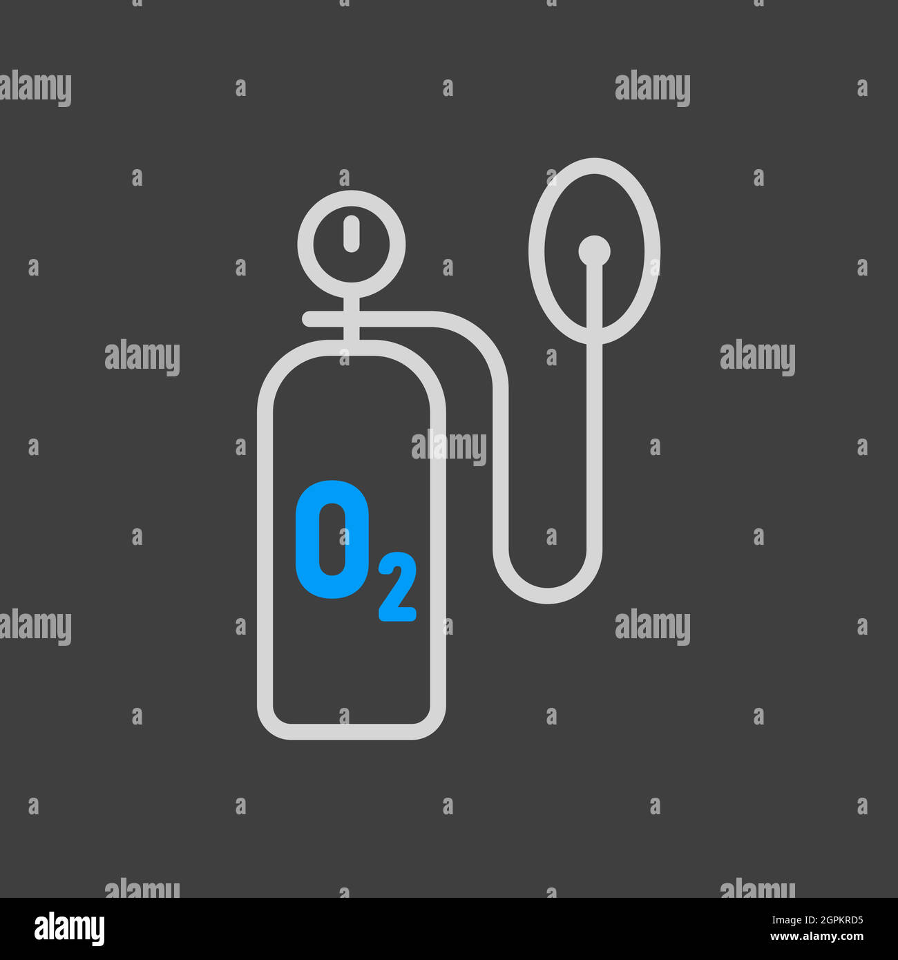 Medical oxygen cylinder vector icon. Medical sign Stock Vector Image ...