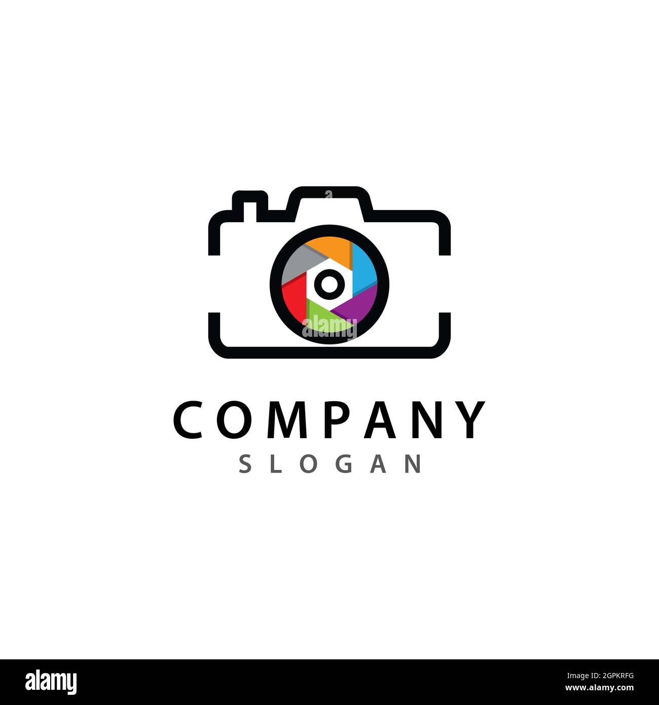 Camera icon vector logo design Stock Photo - Alamy