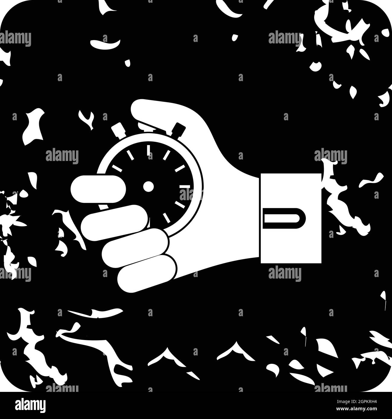 Hand holding white sign Black and White Stock Photos & Images - Alamy